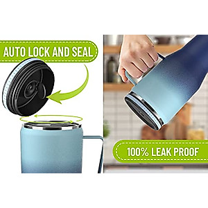 Zenbo 40 oz Tumbler with Handle, Straw Lid, and Cupholder-Friendly Design | Insulated Stainless Steel Travel Mug, Reusable Water Bottle | Leak-Proof, Dishwasher Safe