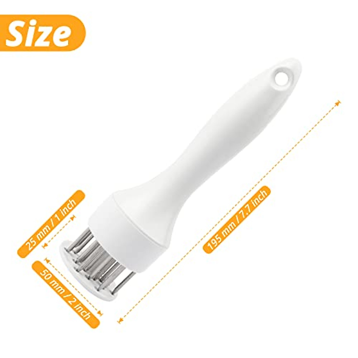 Sihuuu Meat Tenderizer Tool, 21 Pin Stainless Steel Meat Tenderizer Needle,Kitchen Gadgets For BBQ Cooking Tenderizing Marinade Fish, Pork, Beef Steak, Poultry, Meat