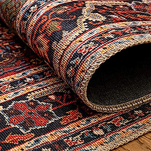 Unique Loom Timeless Collection Area Rug - Jude (7' 6" Square, Burgundy/ Black)