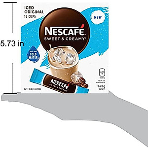 Nescafe Sweet & Creamy Iced Coffee, Instant Coffee Sachets, 16x16g {Imported from Canada}