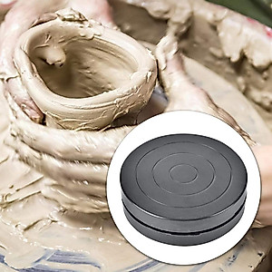 Turntable, 11.5 17.8cm Hand Made Craft Clay Plastic Turntable Ceramic Pottery Sculpture Tool Black Direct Drive Turntable(Diameter 11.5)