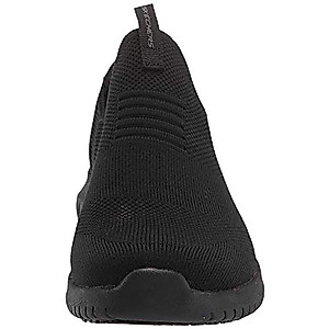 Skechers Women's Slip on Athletic Food Service Shoe, Black, 6.5