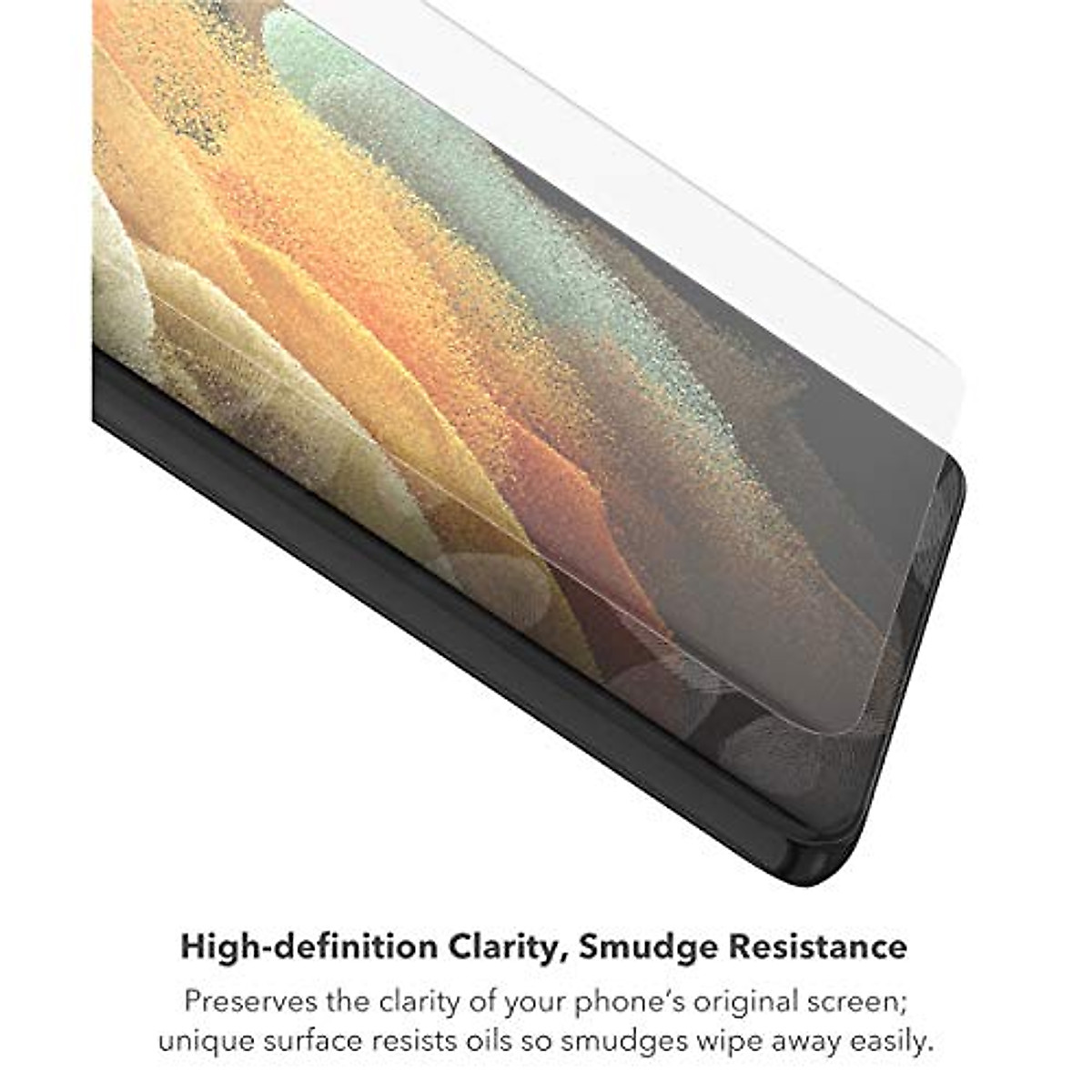 ZAGG InvisibleShield GlassFusion+ with D3O - Hybrid Glass with D3O - Made for Samsung GS21 Ultra (6.9") - Case Friendly