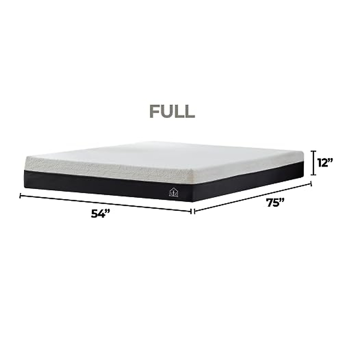 SERENITY HOME 12 inch Full Size Mattress Memory Foam Mattress with Ventilated Cooling Gel Foam| Stress Relief Mattress Full Size Bed | Full Mattress in a Box | Medium Firm | Full | 12 Inches, White
