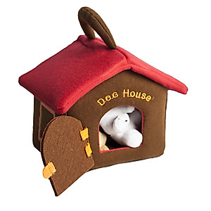 Plush Animals Sound Toys with Carrier | Plush Animal Toy Baby Gift | Toddler Gift (Puppy Dog House)