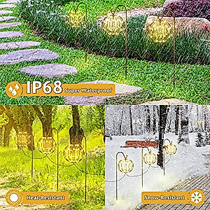 Hiboom Globe Pathway Sphere Ball Light, 3 Sphere Ball 8 Modes 180 Fairy LED Plug in Walkway Light Ball, IP68 Waterproof Light, Christmas Sphere Ball Light for Patio Yard Sideway Path Driveway Garden