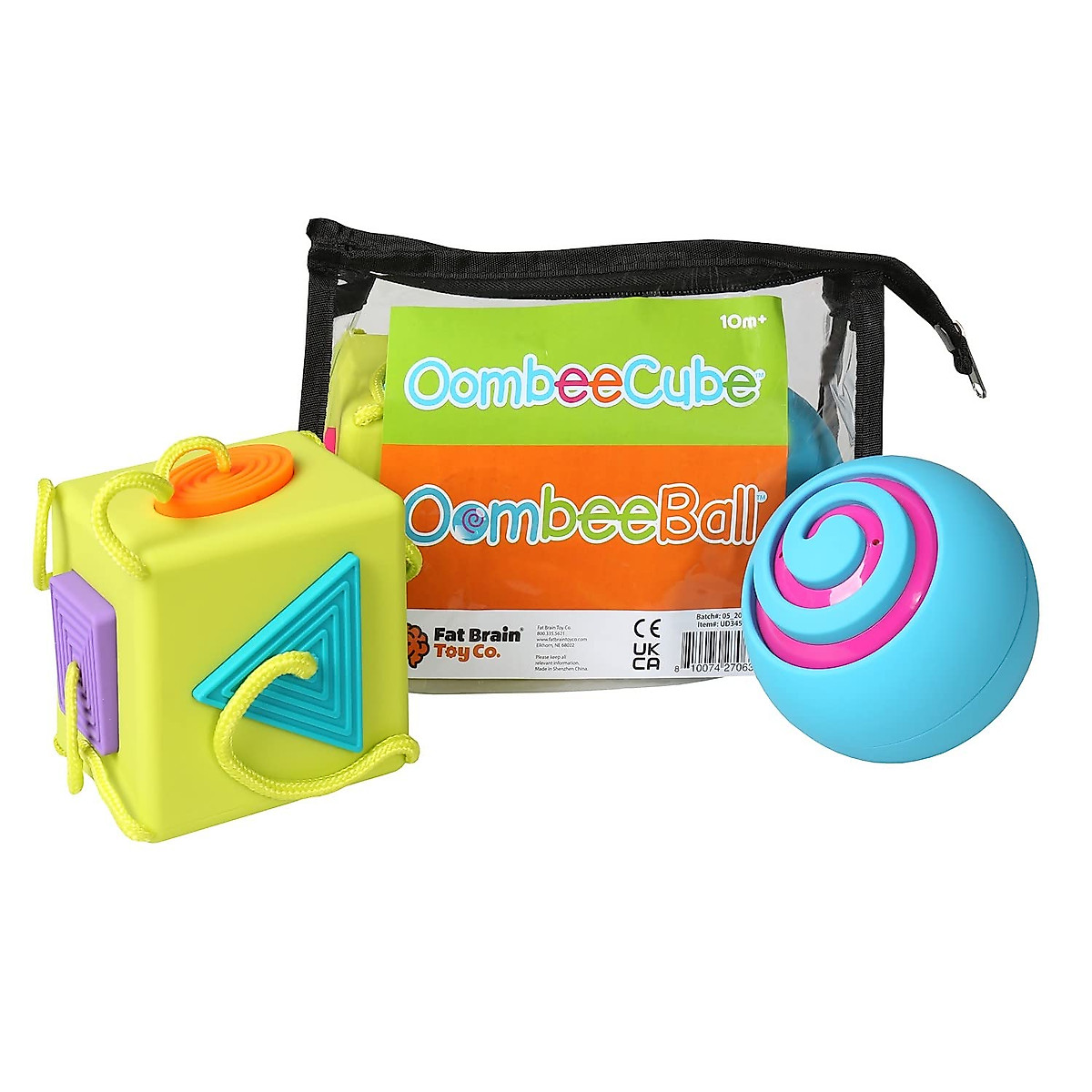 Fat Brain Toys Lil Dimpl Keychain - Orange - Popping Fidget Toy for Kids & Adults