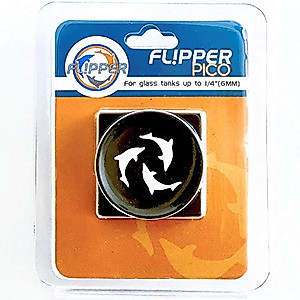 FL!PPER Flipper Pico 2 in 1 Magnetic Scrubber Scraper Aquarium Fish Tank Cleaner - Black