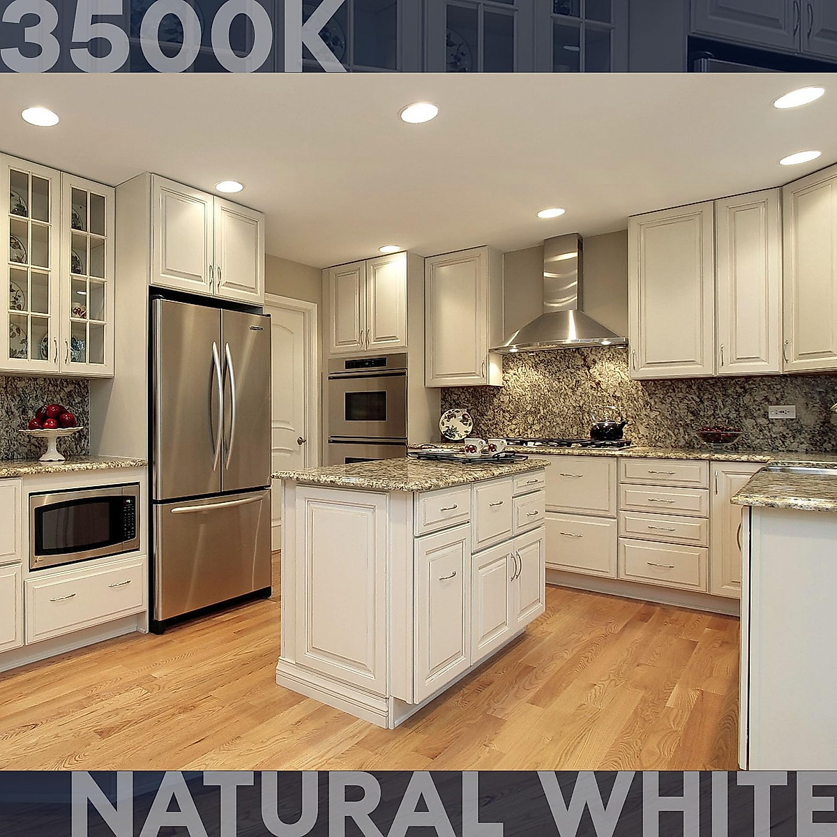 Luxrite BR40 LED Light Bulbs, 85W Equivalent, 3500K Natural White, Dimmable, 1100 Lumens, LED Flood Light Bulb, 13W, E26 Medium Base, Indoor/Outdoor - Perfect for Office and Recessed Lighting (6 Pack)