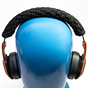 Voarmaks Ear Pads Replacement Foam Cushion Compatible with KEF M400 M500 with Soft Skin Protein Leather Memory Foam Inner Padding, Black, 1 Pair (Left & Right) with Easy Mounting Base
