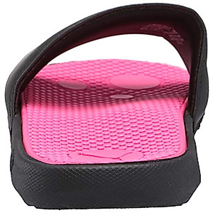 PUMA Cool Cat Jr Girls' Youth Sandal 7 M US Big Kid Black-White-Pink