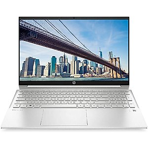 HP Newest Pavilion Laptop, 15.6" Full HD Screen, AMD Ryzen 7 5700U Processor, 64GB RAM, 1TB SSD, Backlit Keyboard, Wi-Fi 6, FP Reader, HDMI, Bluetooth, Windows 11 Home, Silver