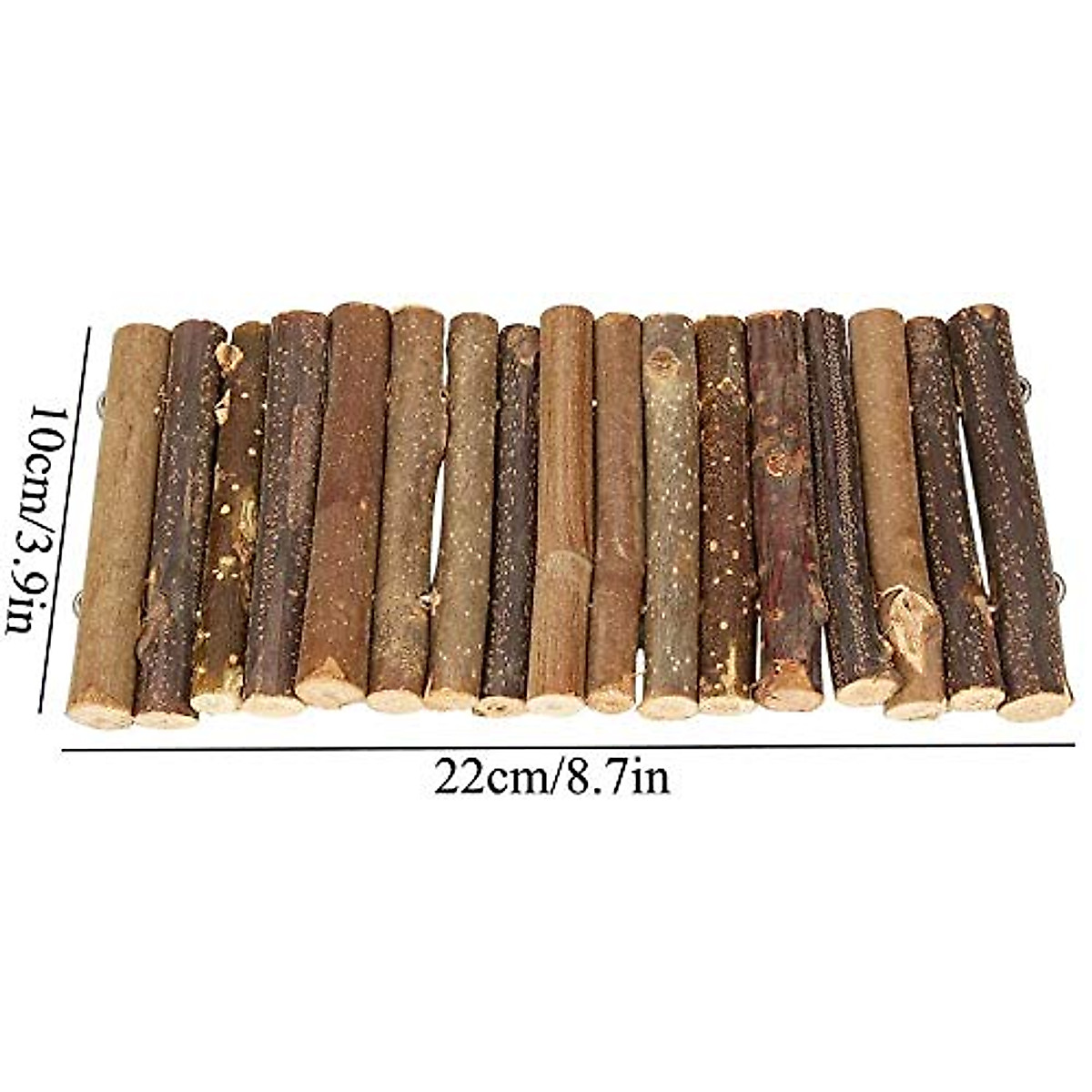 Wooden Ladder Bridge, Hamster Mouse Rat Rodents Toy Natural Hideout Small Animal Chew Toy for Guinea Pig Chinchilla Ferret Reptile (10 * 22cm)