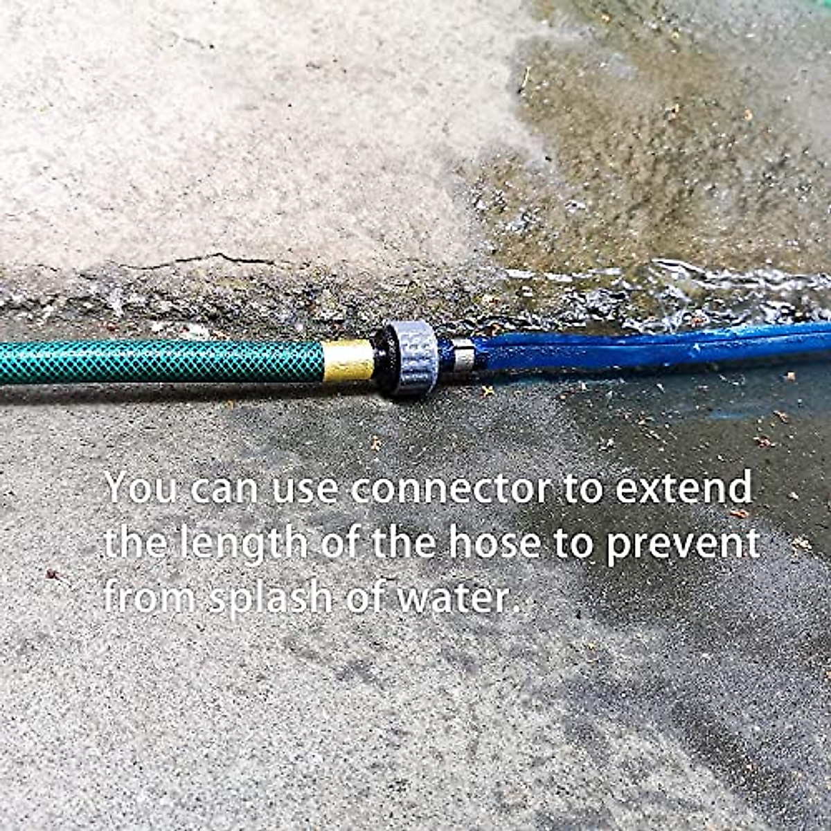 FUNJEE PVC Flat Soaker Hose 1/2'', Drip Hoses, Saves 70% Water, For Garden/Vegetable (50FT, Green)