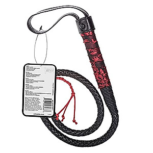 CalExotics Scandal Bull Whip – Fetish Lingerie Adult Sex Toys - Sturdy Whipping Hand Toy for Couples - Sexy Fantasy Whip – Black,SE-2712-33-1