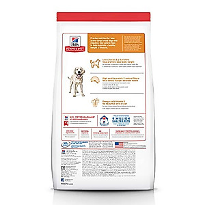 Hill's Science Diet Dry Dog Food, Adult, Large Breed, Light, Chicken Meal & Barley Recipe For Healthy Weight & Weight Management, 30 Lb. Bag