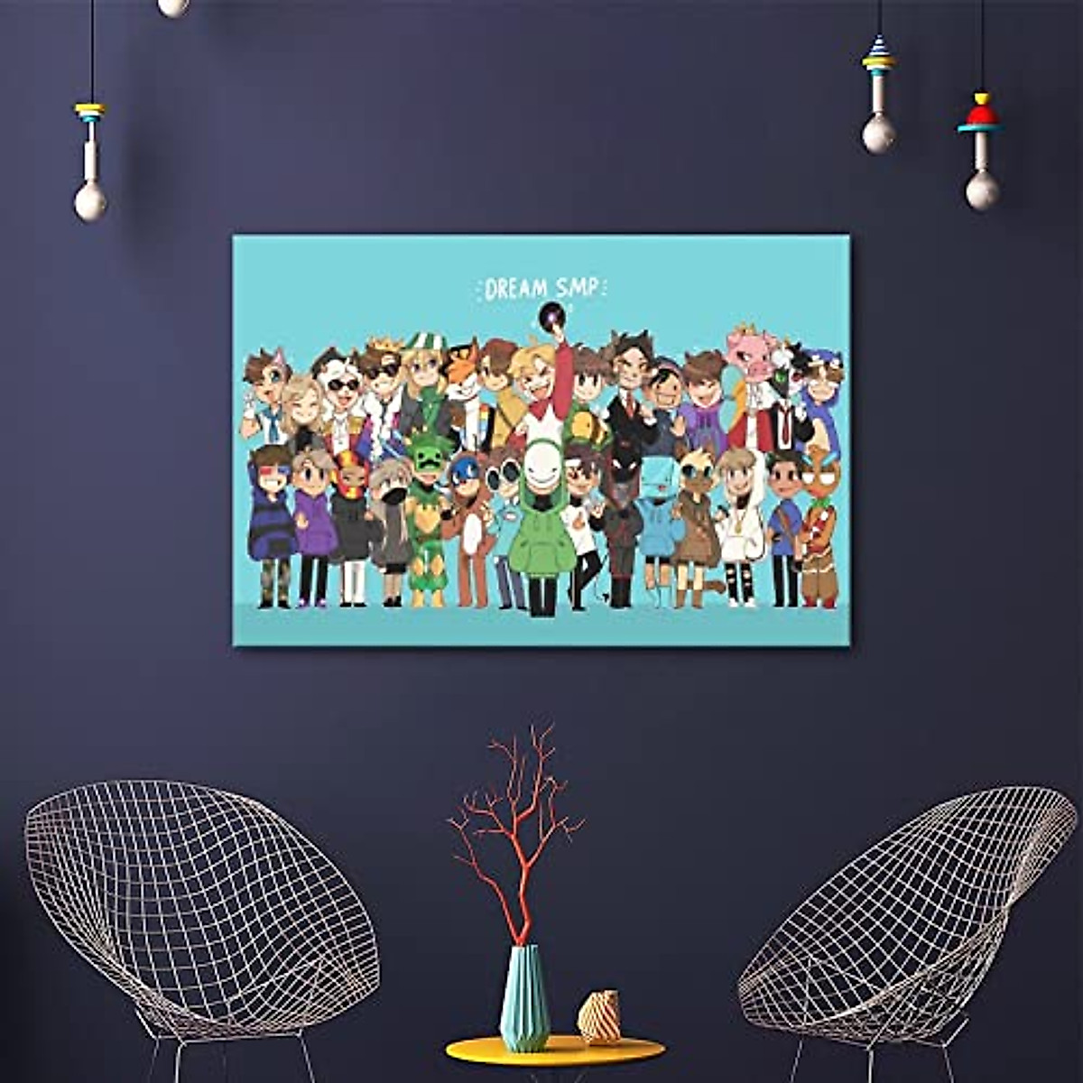 Posters Painting Anime Posters Game Dream SMP Poster Canvas Poster Bedroom Decor Office Room Decor Gift 08x12inch(20x30cm) Unframe-Style