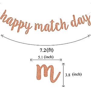 Happy Match Day Banner, 2024 Match Day Party Decorations, Doctor Matche Day Bunting Banner, Medical School Graduation Supply Rose Gold Glitter