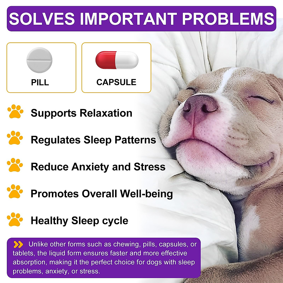 Melatonin for Dogs, Dog Melatonin, Anxiety Relief for Dogs, Melatonin for Small to Large Dog Breeds, Supports Relaxation, Regulates Sleep Patterns, Promotes Overall Well-Being, Dog Sleep Aid