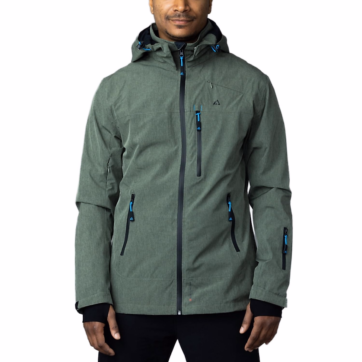 Apricoat Adventure 2.0 Men's Warm Winter Jacket Insulated, Hooded, Waterproof and windproof for Traveling, Hiking, Trekking, Camping, & All Sports Activities such as Snowboarding & Skiing-Olive Green