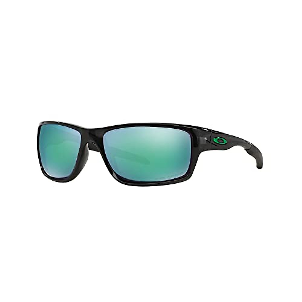 Oakley Men's OO9225 Rectangular Sunglasses, Black Ink/Jade Iridium Polarized, 60mm