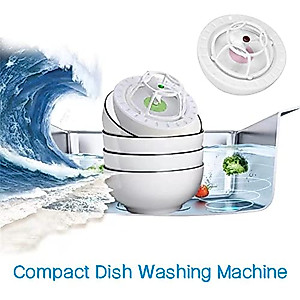 Mini Ultrasonic Dishwasher Multifunctional Household USB Portable Compact Dish Washing Machine for Small Apartment Office and Home Kitchen(Red)