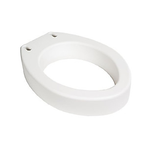 Essential Medical Supply Raised Elevated Toilet Seat Riser for an Elongated Toilet and Compatible with Toilet Seat, Elongated, 19 x 14 x 3.5