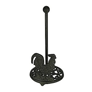 Cast Iron Standing Rooster Paper Towel Holder
