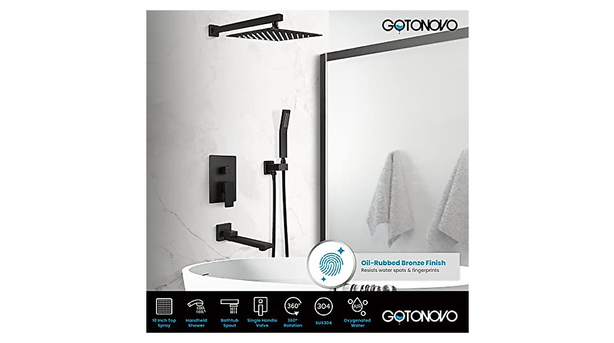 Gotonovo Oil Rubbed Bronze Shower System for Luxurious Showers