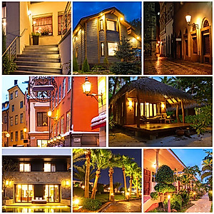 Energetic 4-Pack Dusk to Dawn LED Outdoor Light Bulb, 60 Watt Equivalent(6W), 800LM, Warm White 3000K, E26 Base, Automatic On/Off Sensor Light Bulb for Porch, Hallway, Garage, UL Listed