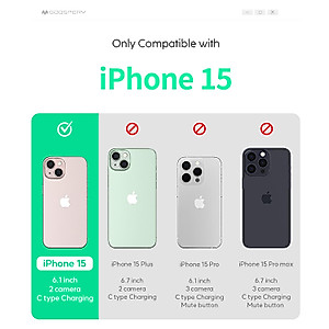 GOOSPERY Magnetic Door Bumper Compatible with iPhone 15 Case, Card Holder Wallet Easy Magnet Auto Closing Protective Dual Layer Sturdy Phone Back Cover - Black