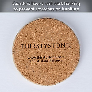 Thirstystone Brand - Desert Sand Coaster, Multicolor All Natural Sandstone - Durable Stone with Varying Patterns, Every Coaster Is An Original 4 inch round