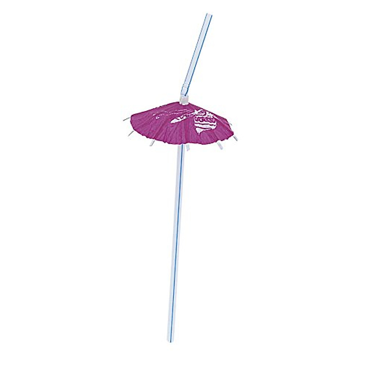 Unique Hawaiian Umbrella Straws, 9.5", Assorted Colors