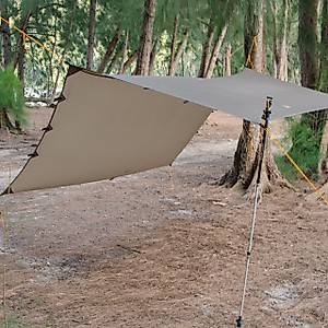 Go Outfitters Apex Camping Shelter/Hammock Tarp, Coyote Brown