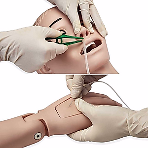 WFZY 5.5ft Patient Care Human Model PVC Anatomical Human Model Female Nursing Mannequin Removable Demonstration Human for Students Education Teaching Skills