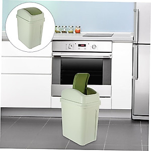 Shake Lid Trash Can Household Trash Can Thicken Garbage Bucket Plastic Trash Can Thicken Trash Bucket Restroom Trash Can Small Trash Can with Flip Lid Trash Cans with Lids Trashcan
