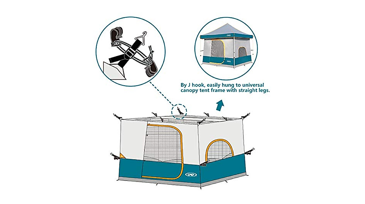 UNP Camping Cube Inner Tent for 10x10 Pop Up Canopies | Easy Setup