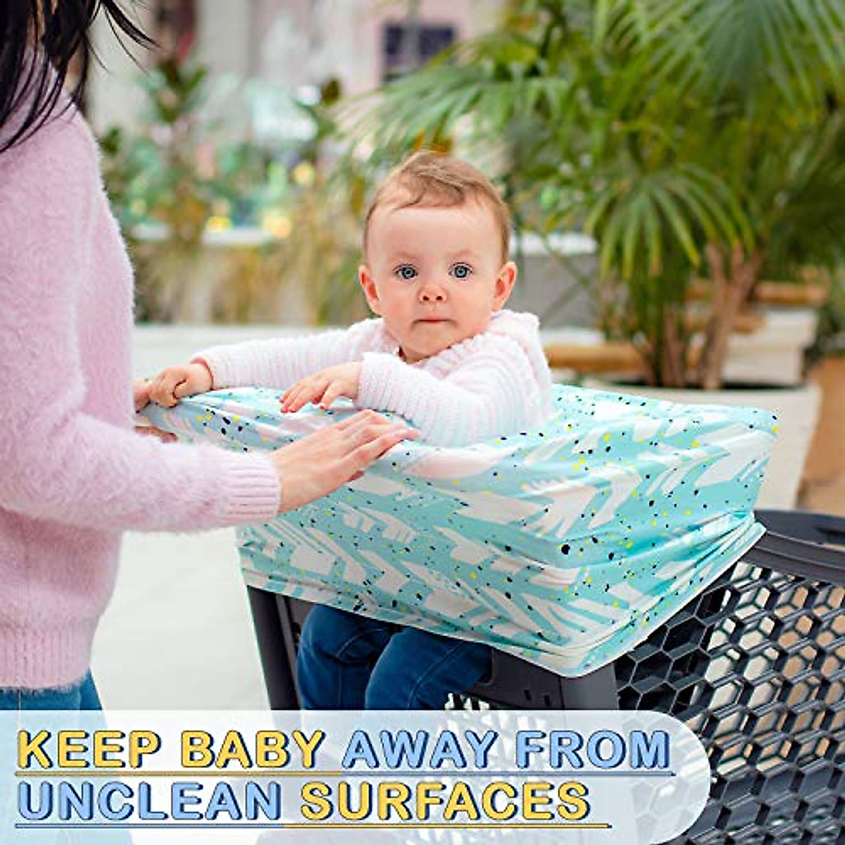 Multi Use Nursing Breastfeeding Cover Scarf Car Seat Canopy by Busy Monkey-Shopping Cart-High Chair-Stroller and Carseat Covers for Boys and Girls-Infinity Stretchy Shawl-Baby Shower-Arrows