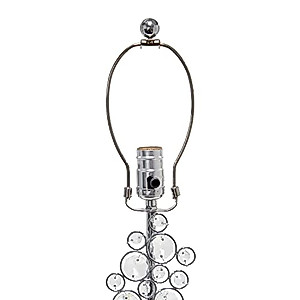 Elegant Designs LT1027-CHR Prismatic Crystal Sequin and Chrome Table Lamp