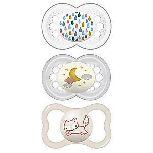 MAM Variety Pack Baby Pacifier, Includes 3 Types of Pacifiers, Nipple Shape Helps Promote Healthy Oral Development, 6-16 Months, Unisex, 3 Count (Pack of 1)