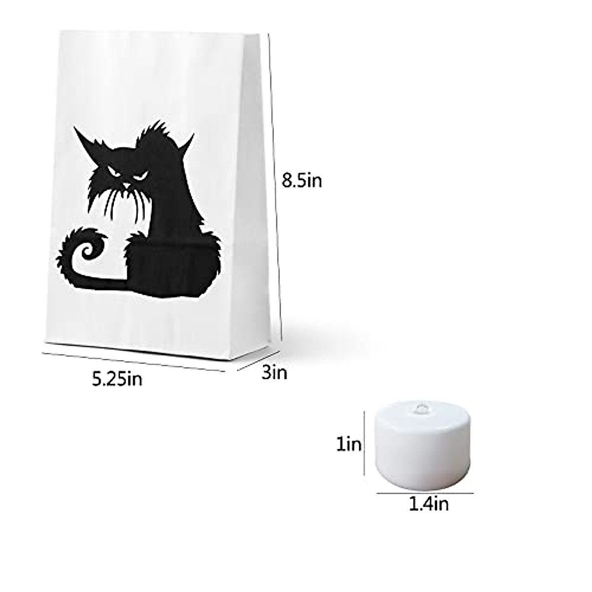 Halloween Lantern Luminary Paper Bags 4 Different Style 16 Pieces Paper Candle Bags with LED Tea Lights,Halloween Party Decor