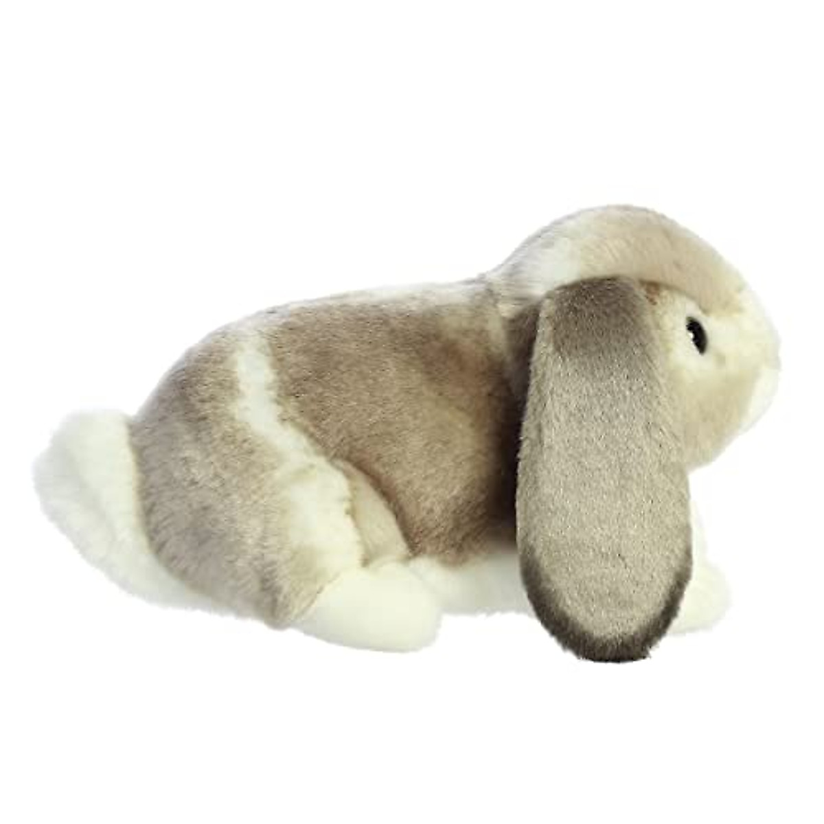 Aurora Miyoni 9" Grey Holland Lop Rabbit Stuffed Toy - Soft & Fluffy Polyester Animal Figure