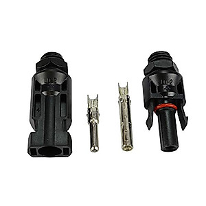 TEMCo 30A Solar Panel PV Cable Direct Box Connector Screw (2 Pair M/F)