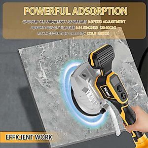 Cordless Tile Vibration Leveling Machine, for Dewalt 20V Max Battery, Yutesiri Portable Tiler Vibrator Tool with 8 Adjustable Speed,Digital Display for Floor,Tile,Wall (Battery NOT Include)