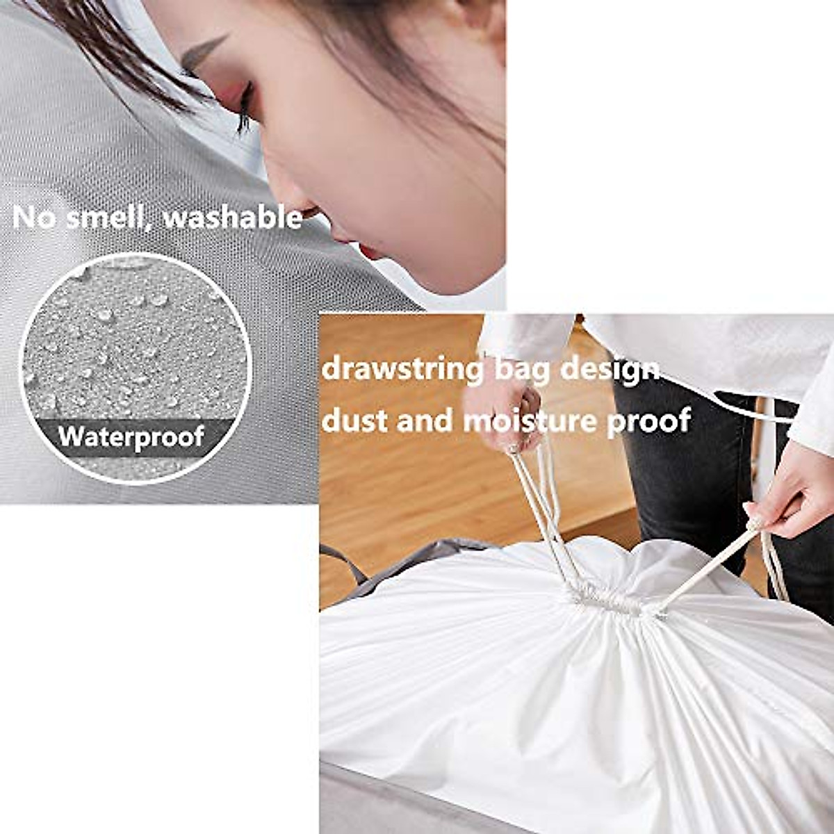 Aquarius CiCi Large Capacity Storage Bag Clothing Blanket Quilt Luggage Toy Bag with Beam Mouth Waterproof Closet Organizers and Clothes Storage Bags