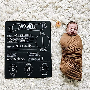 Pearhead Baby Milestone Chalkboard, Monthly Milestone Baby Photo Prop Board, Gender-Neutral