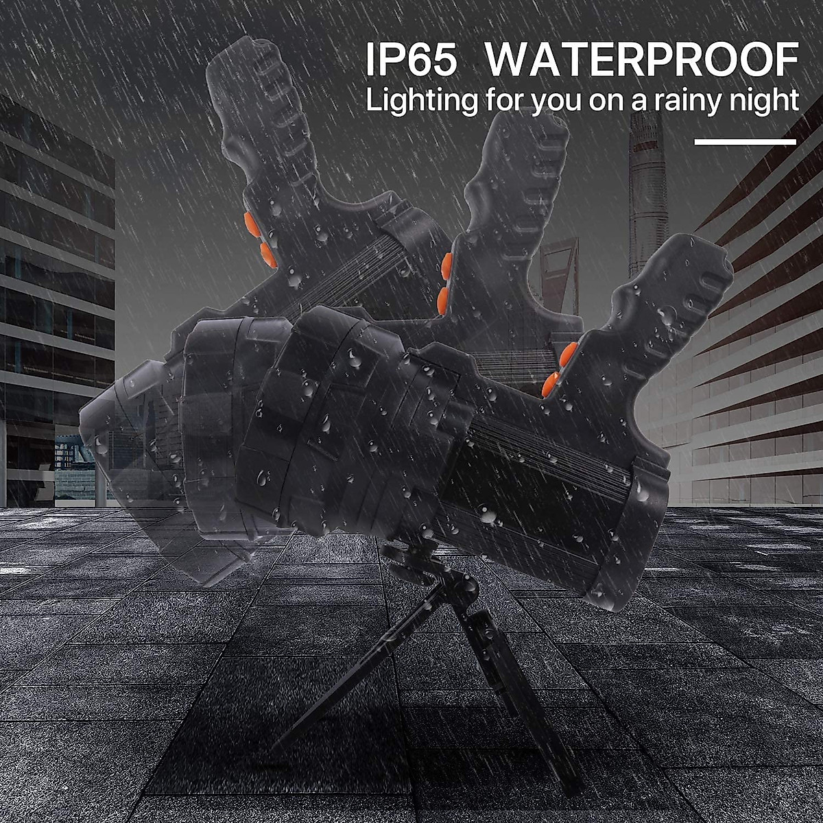 Rechargeable Spotlight, 10000 Lumens Led Spot Lights, Super Bright Handheld Flashlight with 10000mAh Power Bank&Warning Lamp, IP65 Waterproof Outdoor Searchlight Camping Hunting