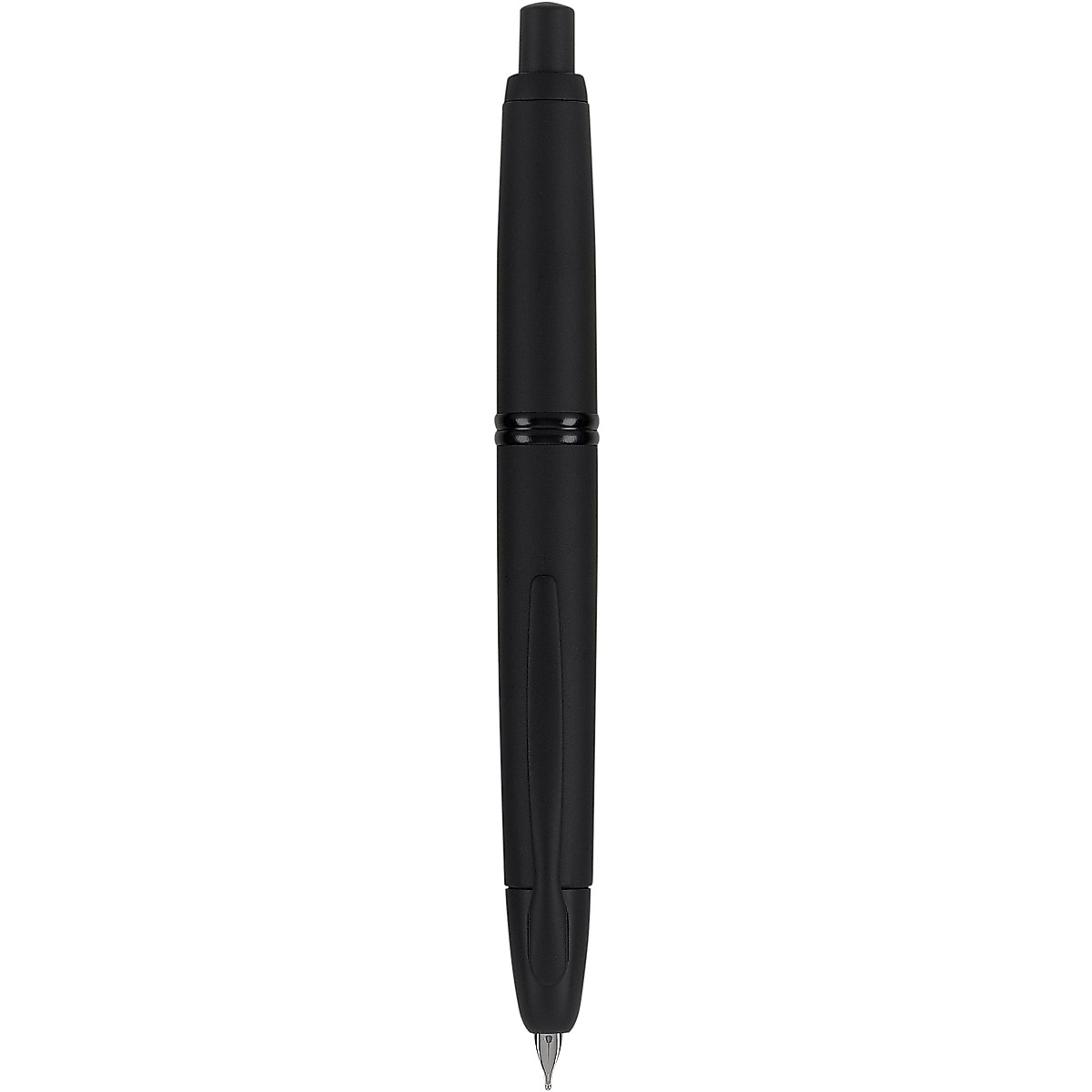 PILOT Vanishing Point Collection Refillable & Retractable Fountain Pen, Matte Black Barrel, Blue Ink, Medium Nib (60581)