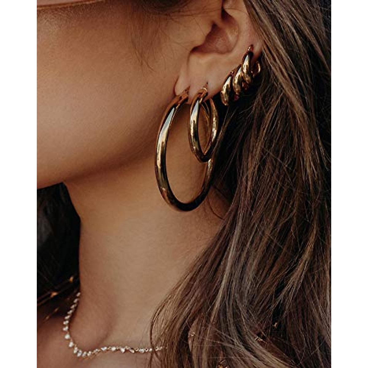 BYCHARI Large Sade Hoops