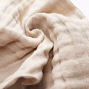 CottCare 12-Pack Muslin Baby Drool Bibs 100% Cotton for Boys and Girls,Soft and Absorbent/Atrovirens/Green/Apricot white/Grey